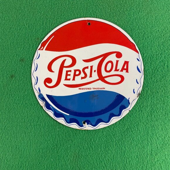 Pepsi | Wall Decor | Vintage Pepsi Cola 8 In Tin Enameled Sign ...